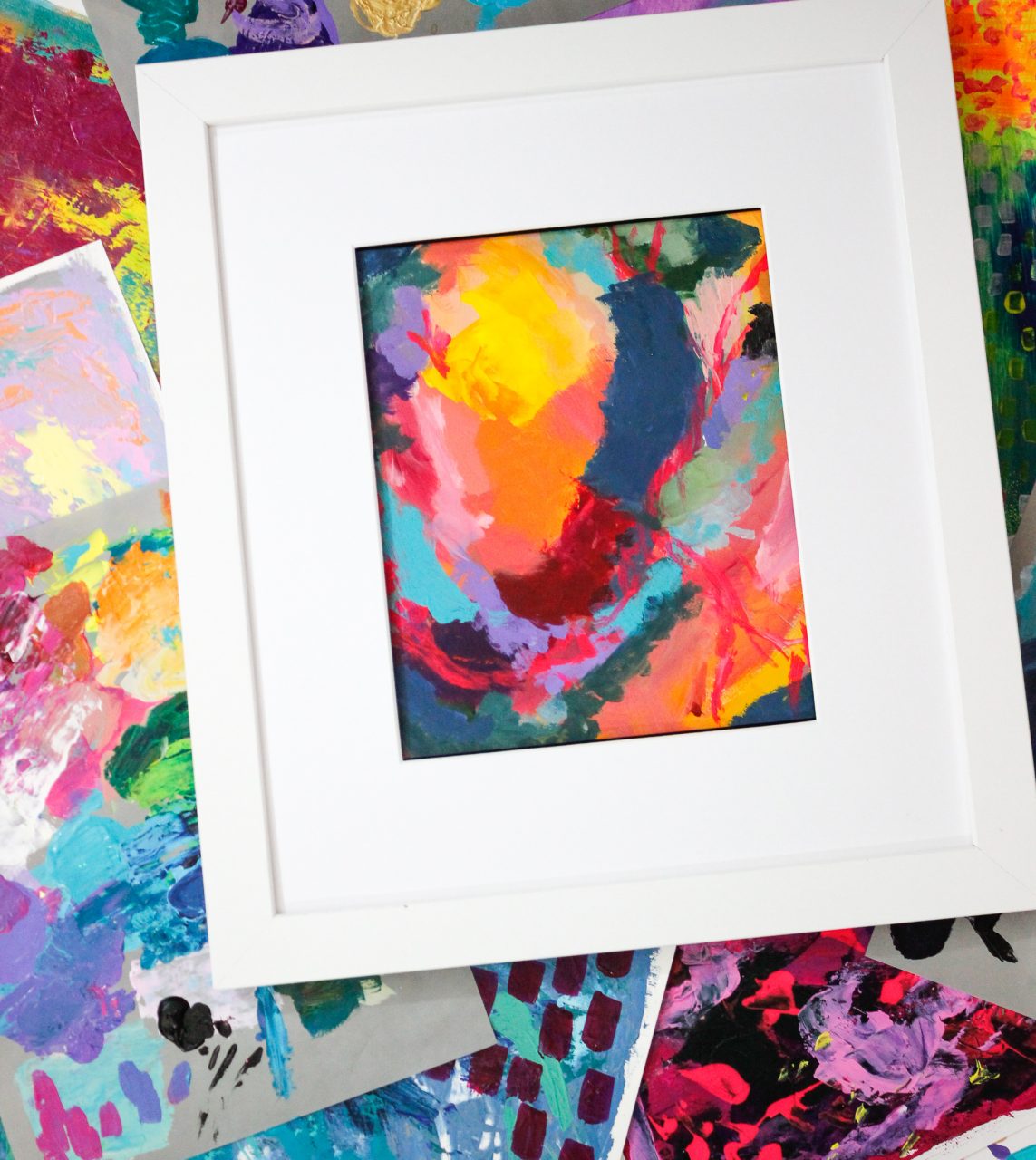 Framing Colorful Art Pieces