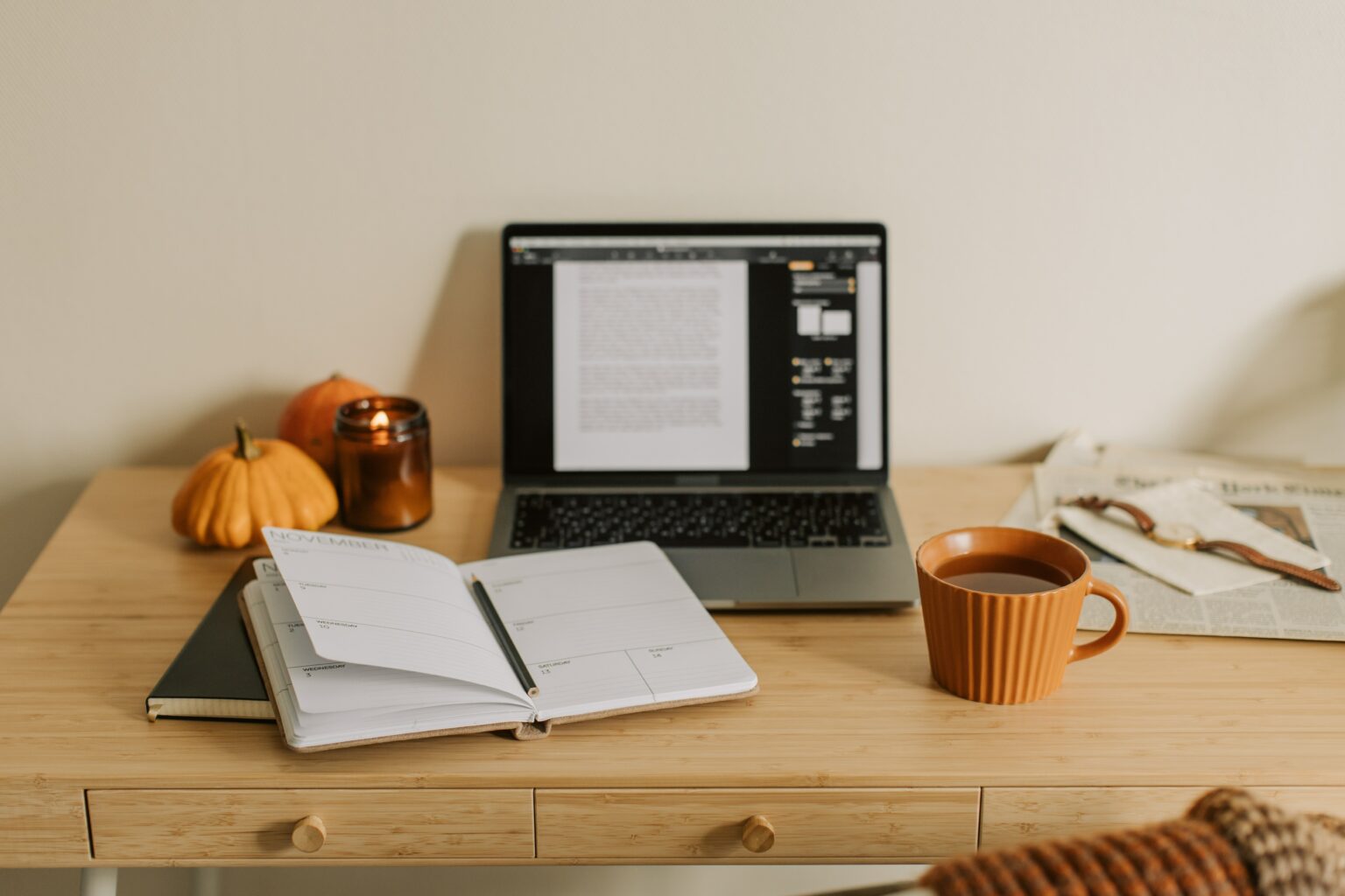 4 Steps To A Cozy Fall Aesthetic For Your Office
