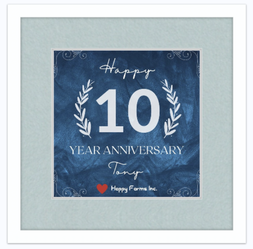 Design Incredible Work Anniversary Gifts With Custom Frames